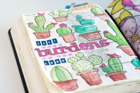 Cast Your Burdens On The Lord | Psalm 55:22 - Illustrated Faith