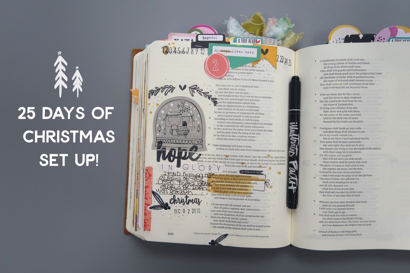 Setting up for December Bible Journaling !!! * video * - Illustrated Faith