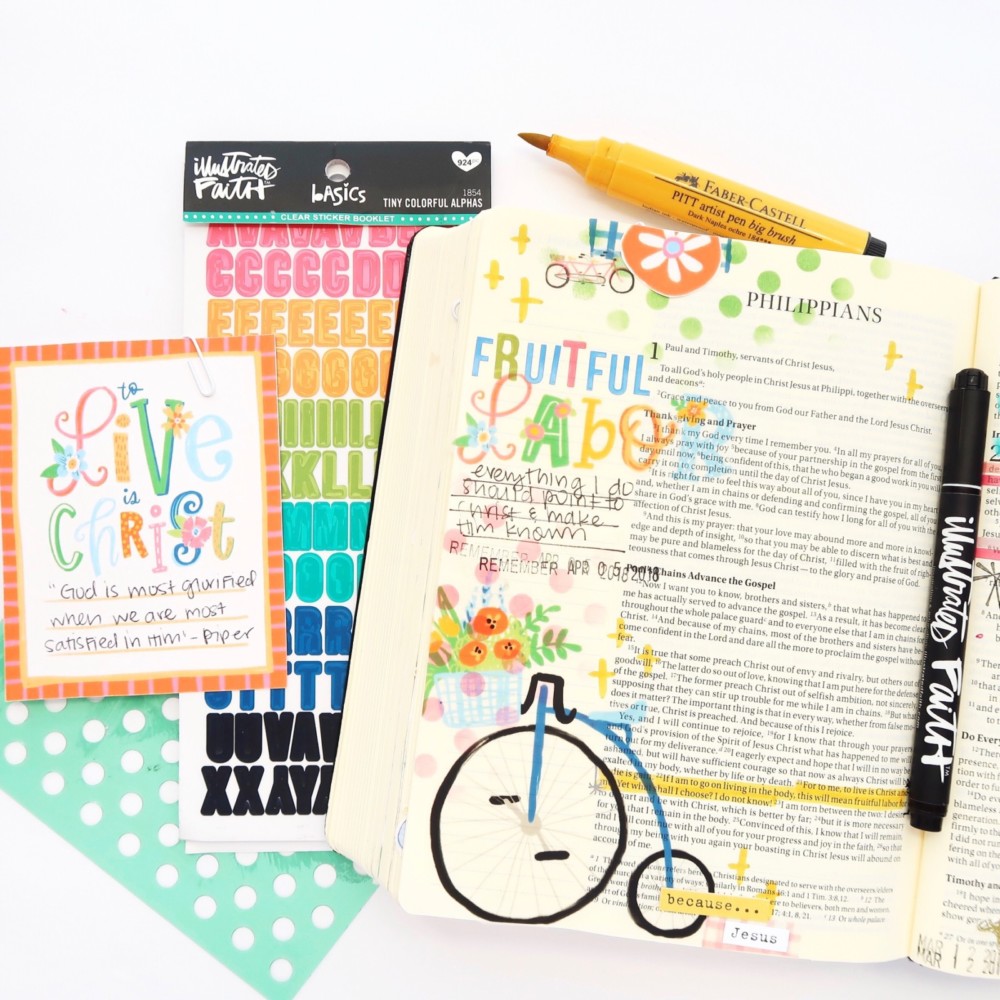 Print and Pray Bible Journaling Process Video | Philippians 1:2 ...