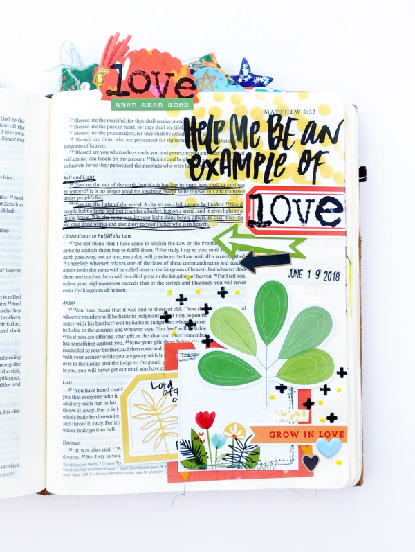 Print & Pray Hybrid Bible Journaling | Example of Love - Illustrated Faith