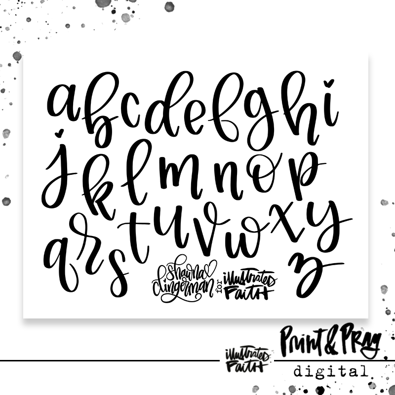 Shawna's Hand Lettered Alpha Pair - Illustrated Faith