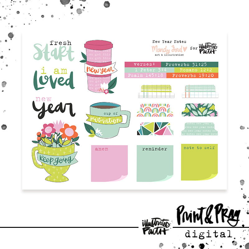 New Year Notes - Illustrated Faith