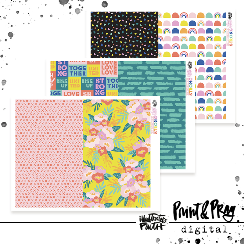 Together Strong Patterned Paper Bundle - Illustrated Faith