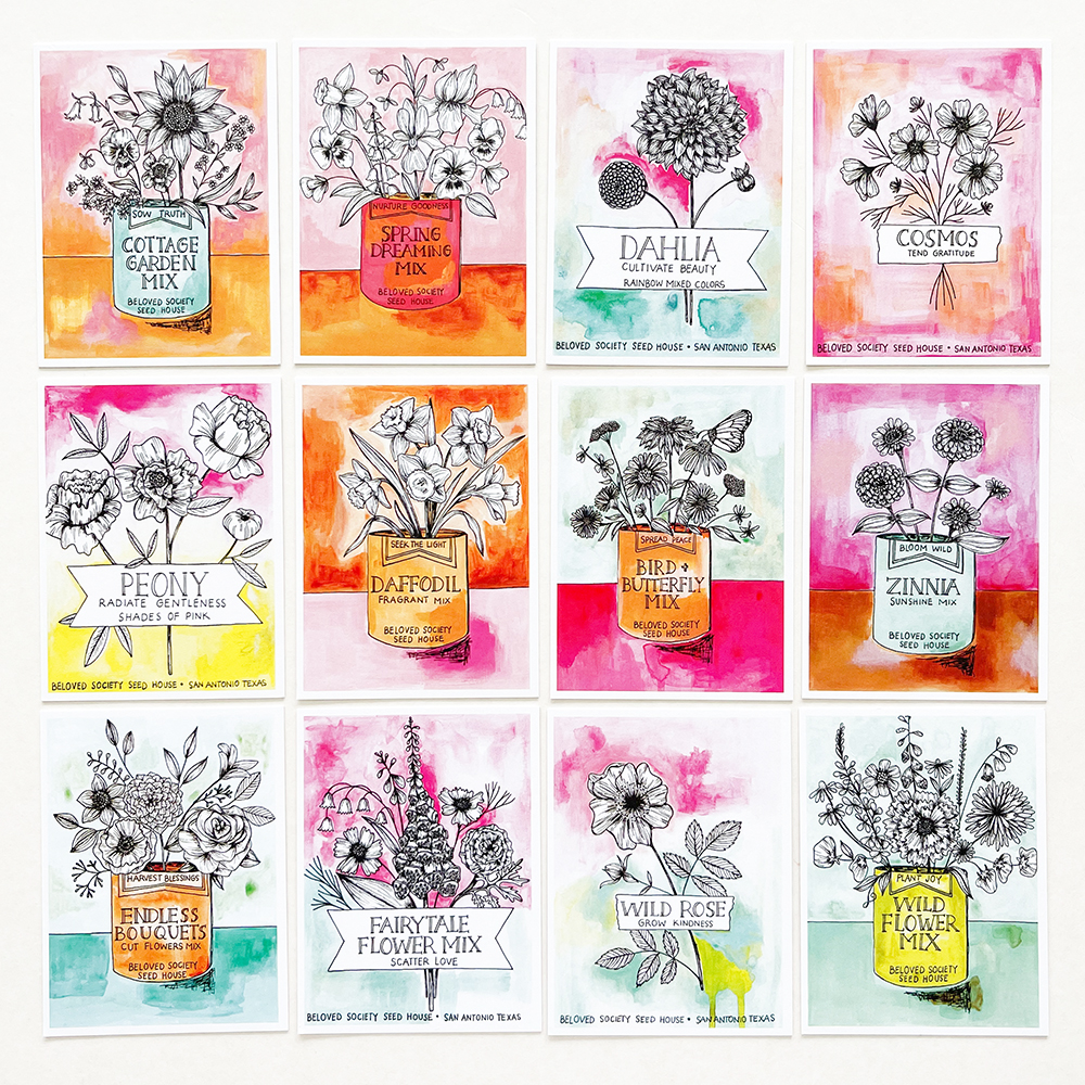 Mary's Seed Packet Cards - Illustrated Faith