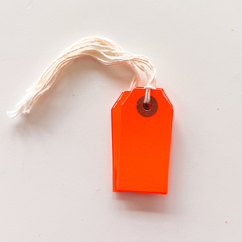 Small Bright Orange Tags - Illustrated Faith